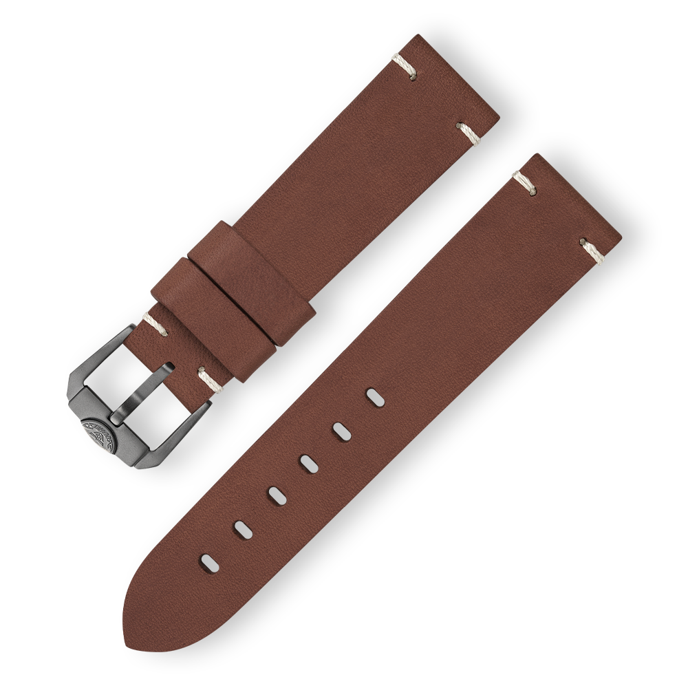 Handmade Dark Brown Leather Strap - 20mm