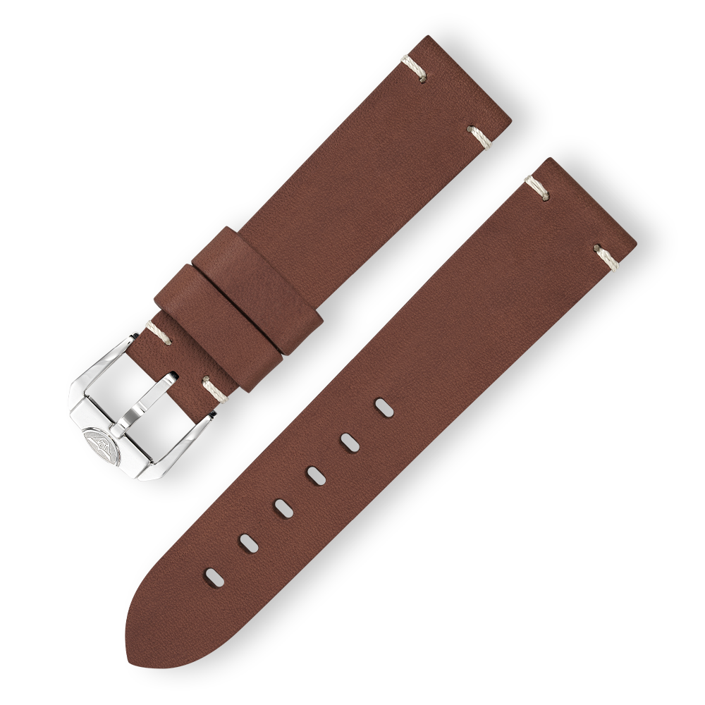 Handmade Dark Brown Leather Strap - 20mm